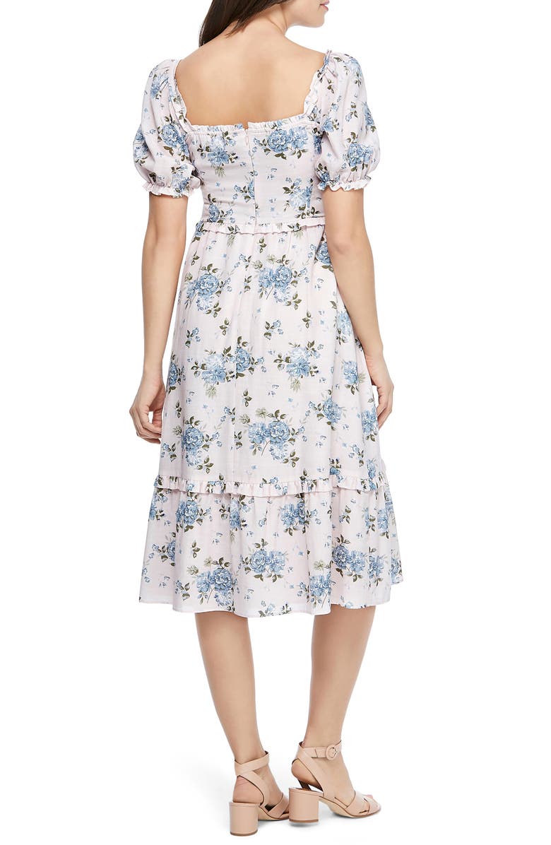 Gal Meets Glam Collection Isabel Floral Smocked Bodice Dress | Nordstrom