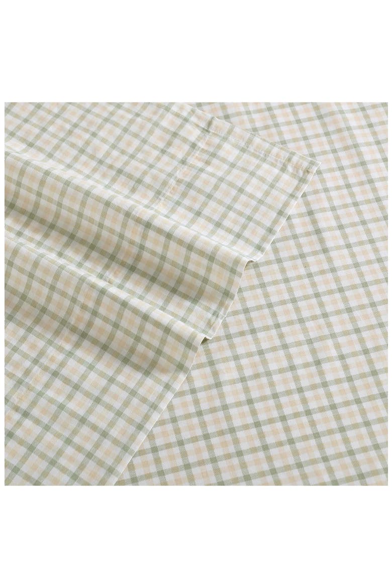 Calms Seas Gingham 200 Thread Count Cotton Percale Sheet Set ...
