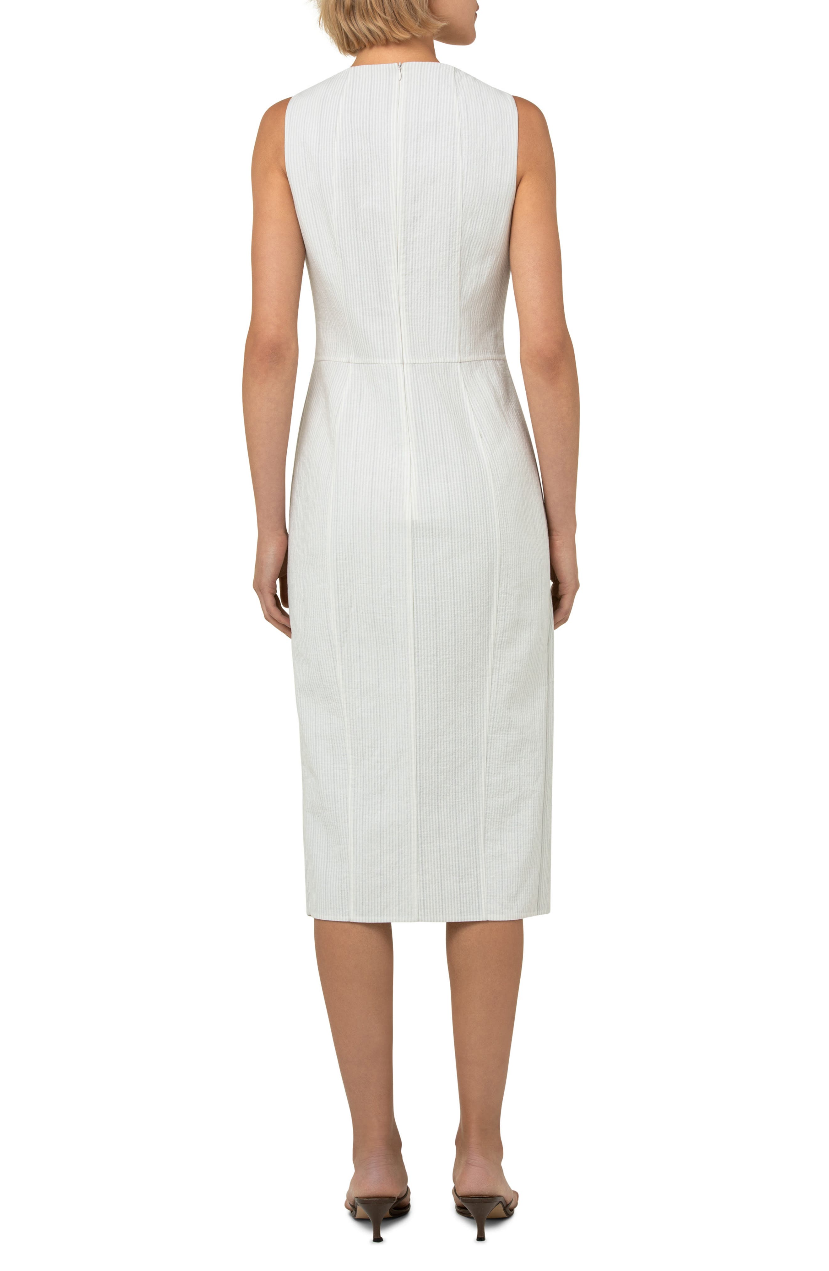 Akris Stripe Cotton & Silk Apron Dress | Nordstrom