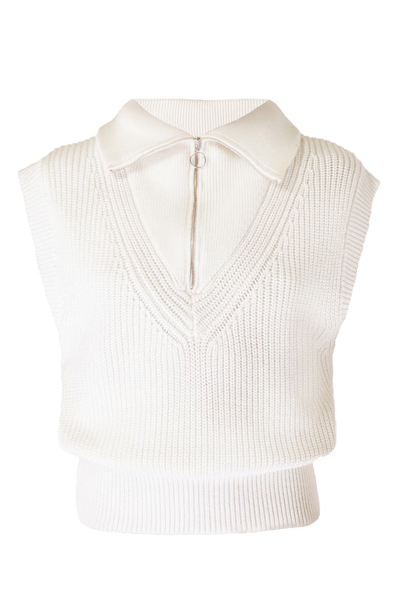 Sweaty Betty Modern Half Zip Cotton & Wool Sweater Tank | Nordstromrack