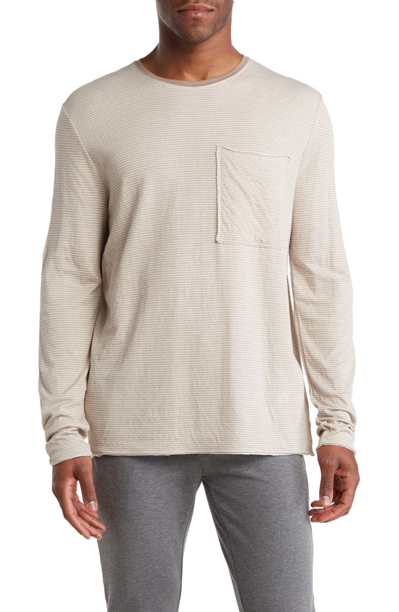 ATM Anthony Thomas Melillo Long Sleeve Striped Double Face Jersey Tee ...