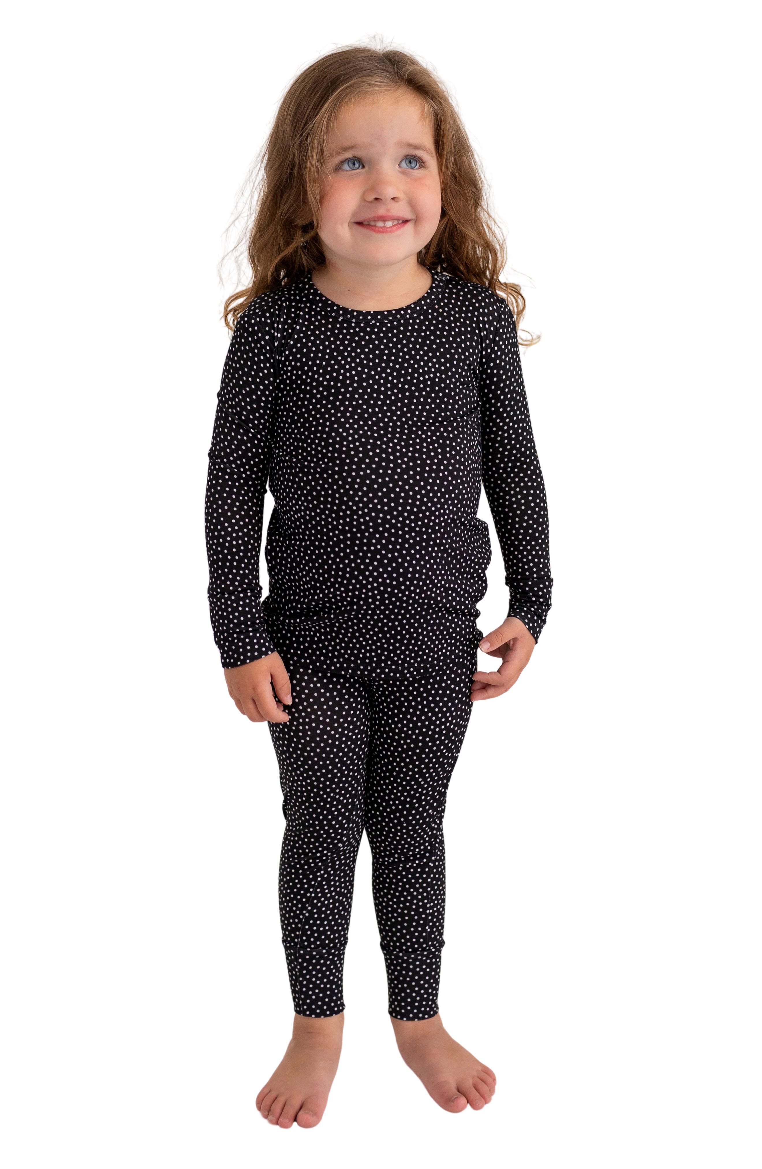 Posh Peanut Kids' Aggie Dot Print Fitted Two-Piece Pajamas | Nordstromrack