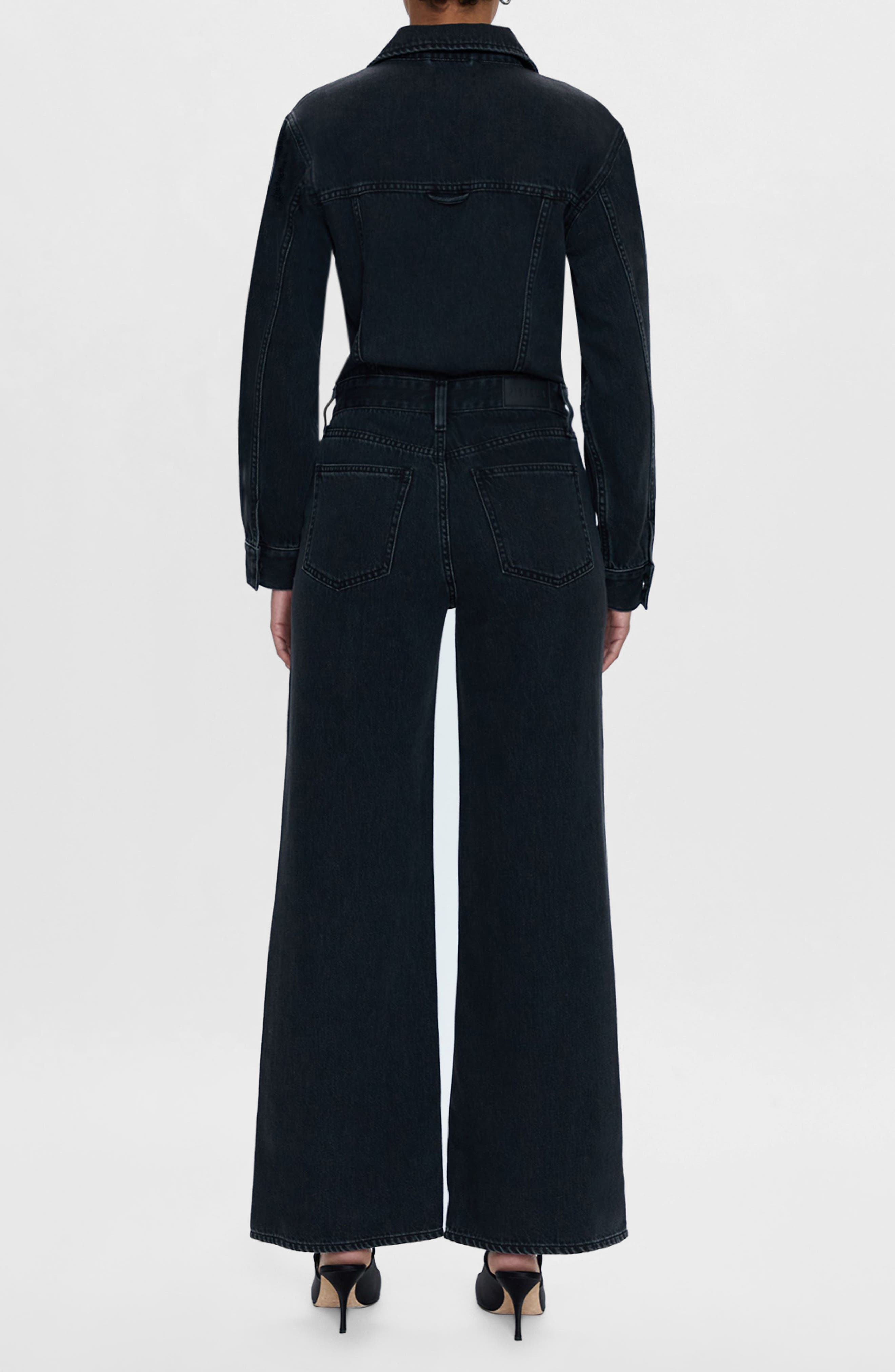Pistola Cannon Long Sleeve Wide Leg Denim Jumpsuit | Nordstromrack