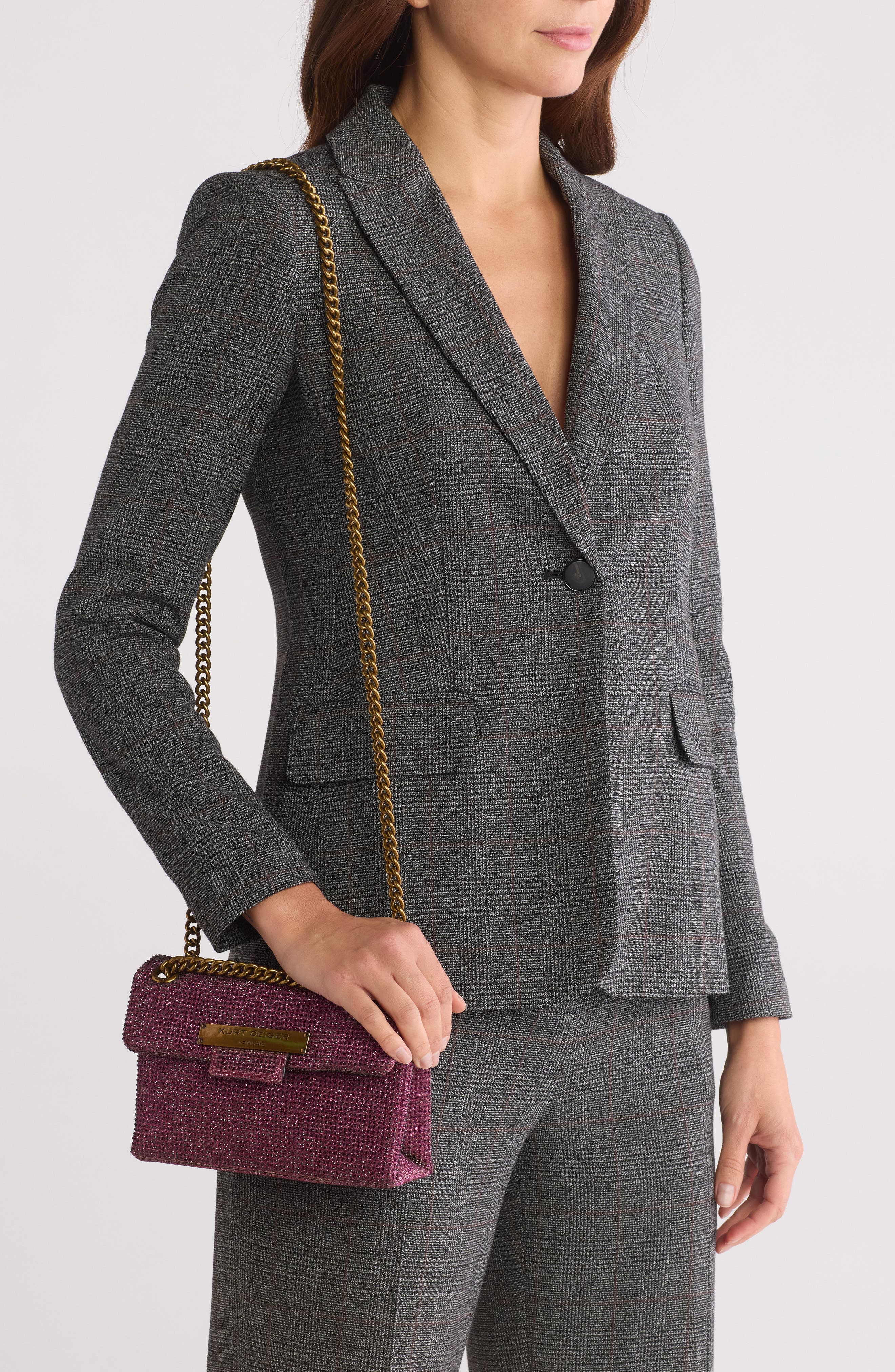 Kurt Geiger London Rhinestone Mini Brixton Plate Shoulder Bag ...