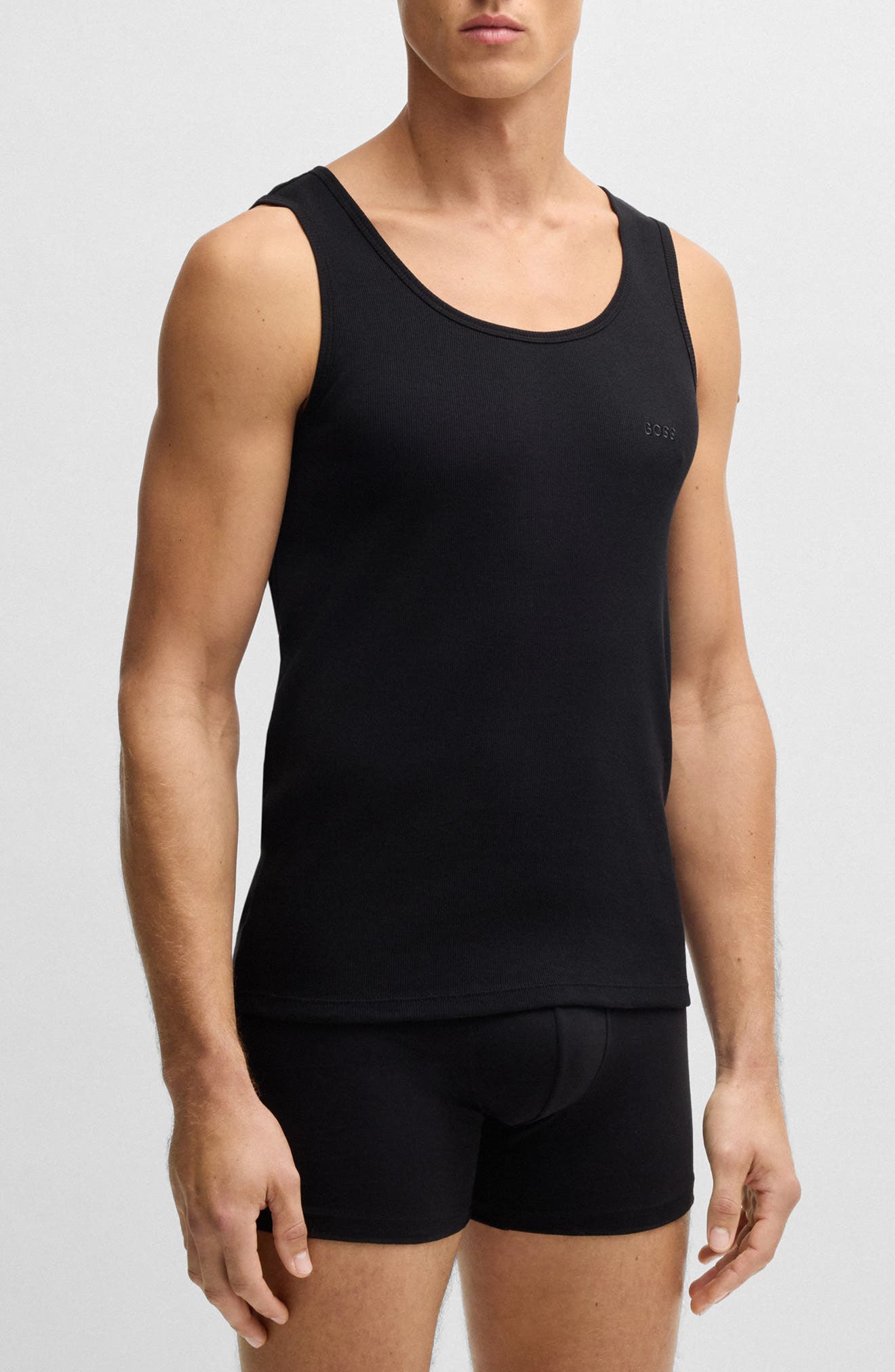 BOSS 3-Pack Ribbed Cotton Tanks | Nordstrom