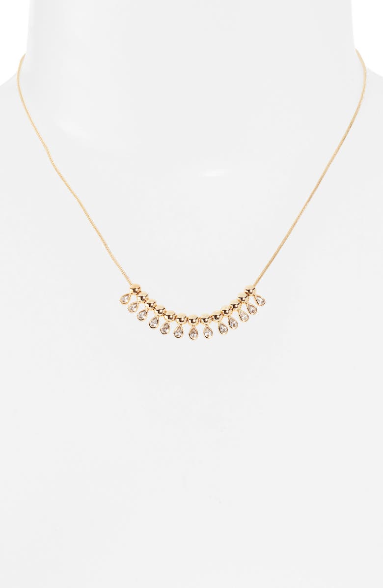 Nordstrom Cubic Zirconia Teardrop Frontal Necklace | Nordstromrack