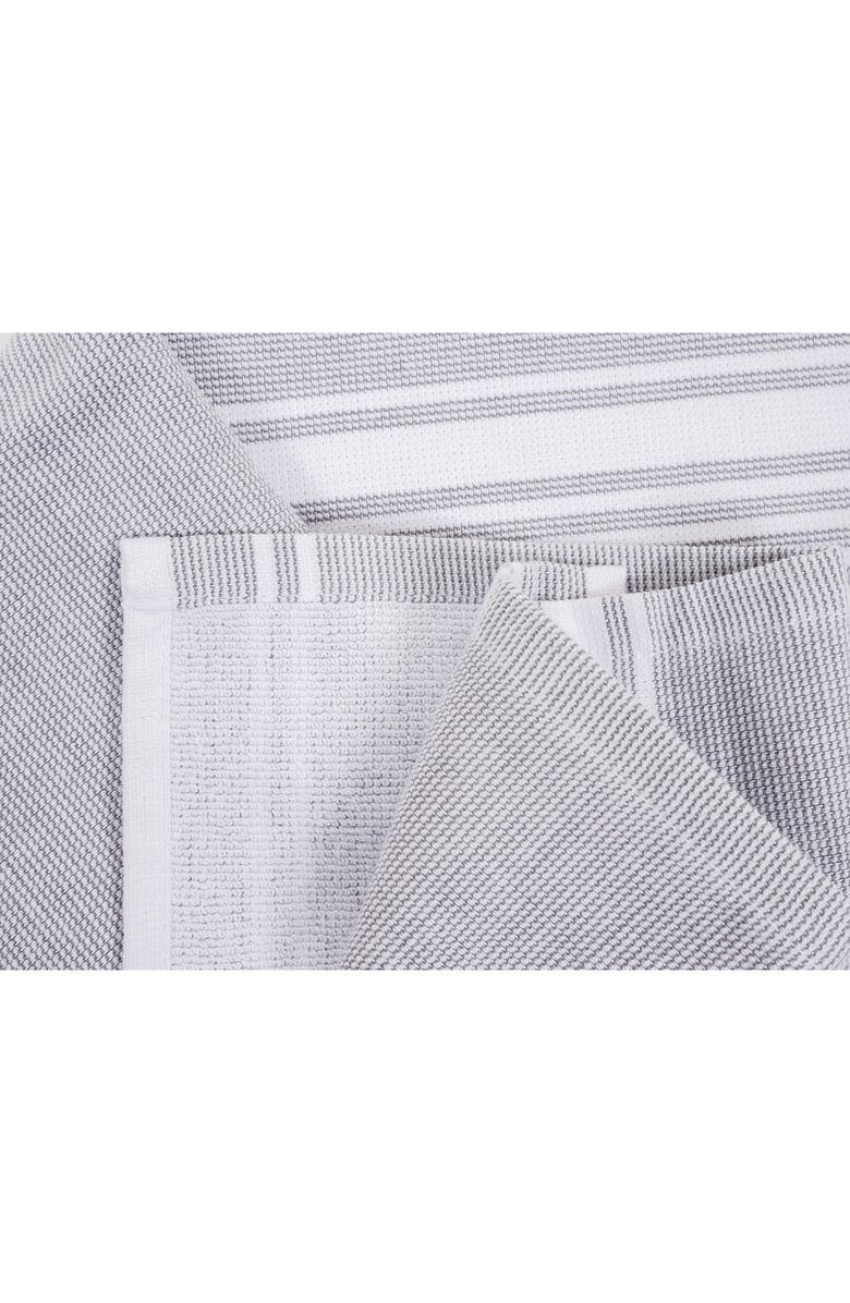 KAF Home Monaco Set of 6 Stripe & Check Terry Kitchen Towels | Nordstrom
