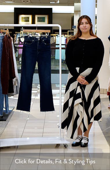 Good American Soft-Tech Good Standard Raw Hem Kick Flare Jeans | Nordstrom