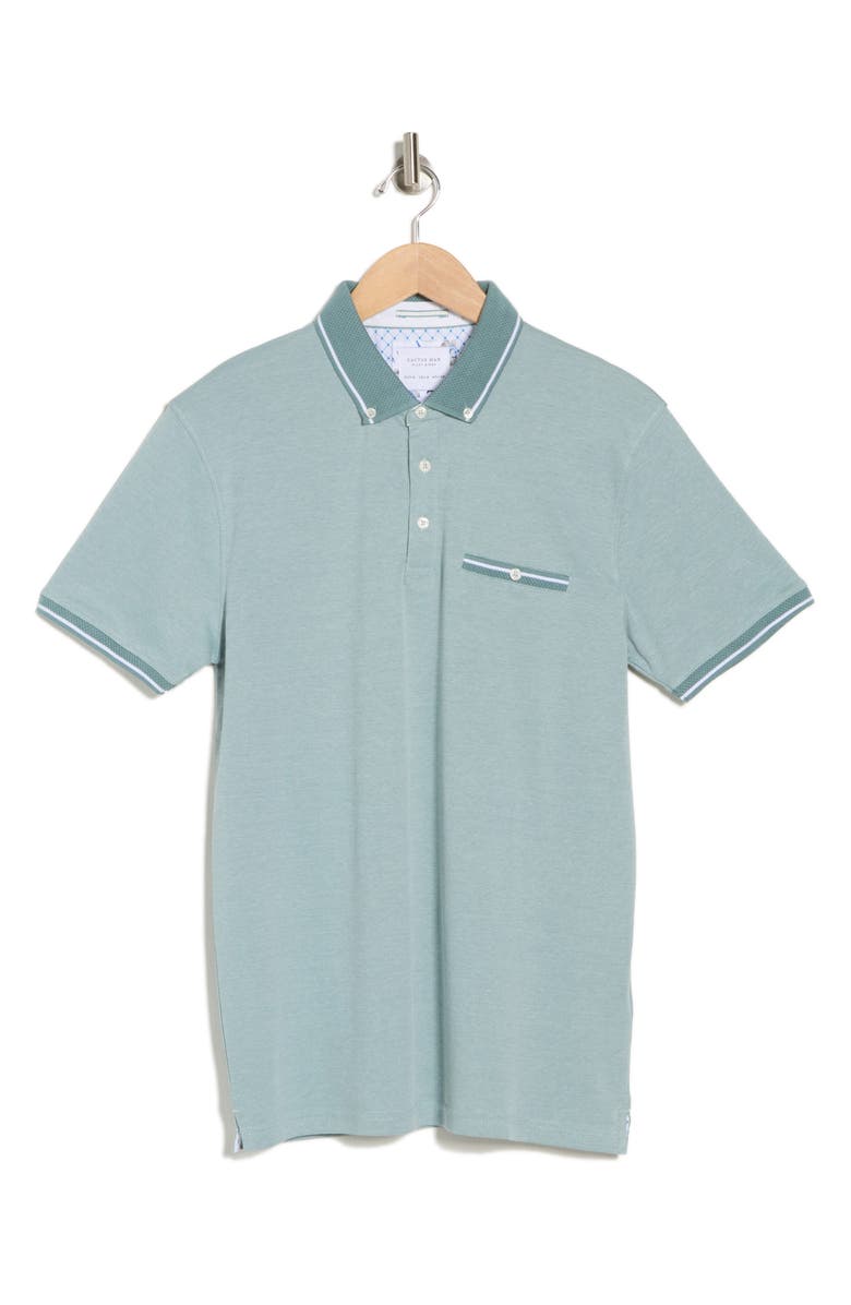 DENIM AND FLOWER Contrast Trim Polo | Nordstromrack