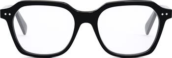 CELINE Thin 2 Dots 52mm Square Optical Glasses | Nordstrom
