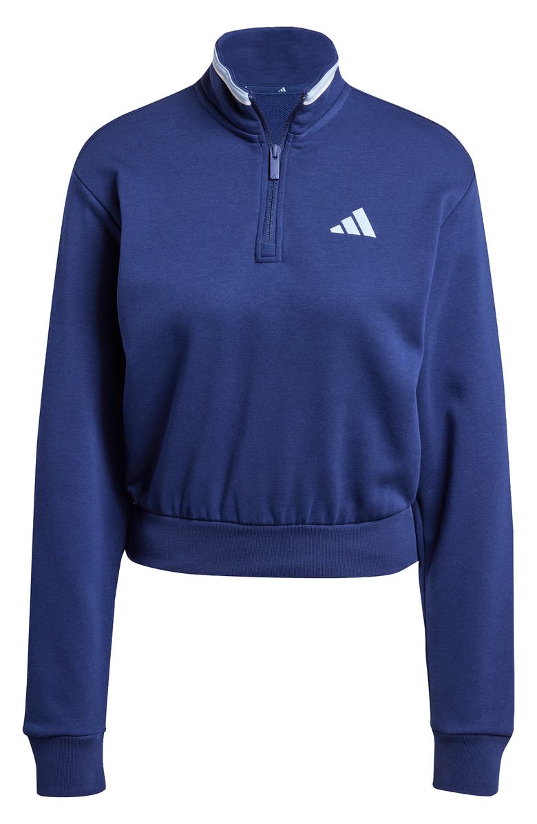adidas Essentials Color Pop French Terry Cropped Quarter Zip Pullover ...