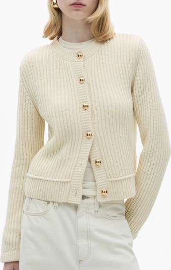 MANGO Golden Button Cardigan | Nordstrom
