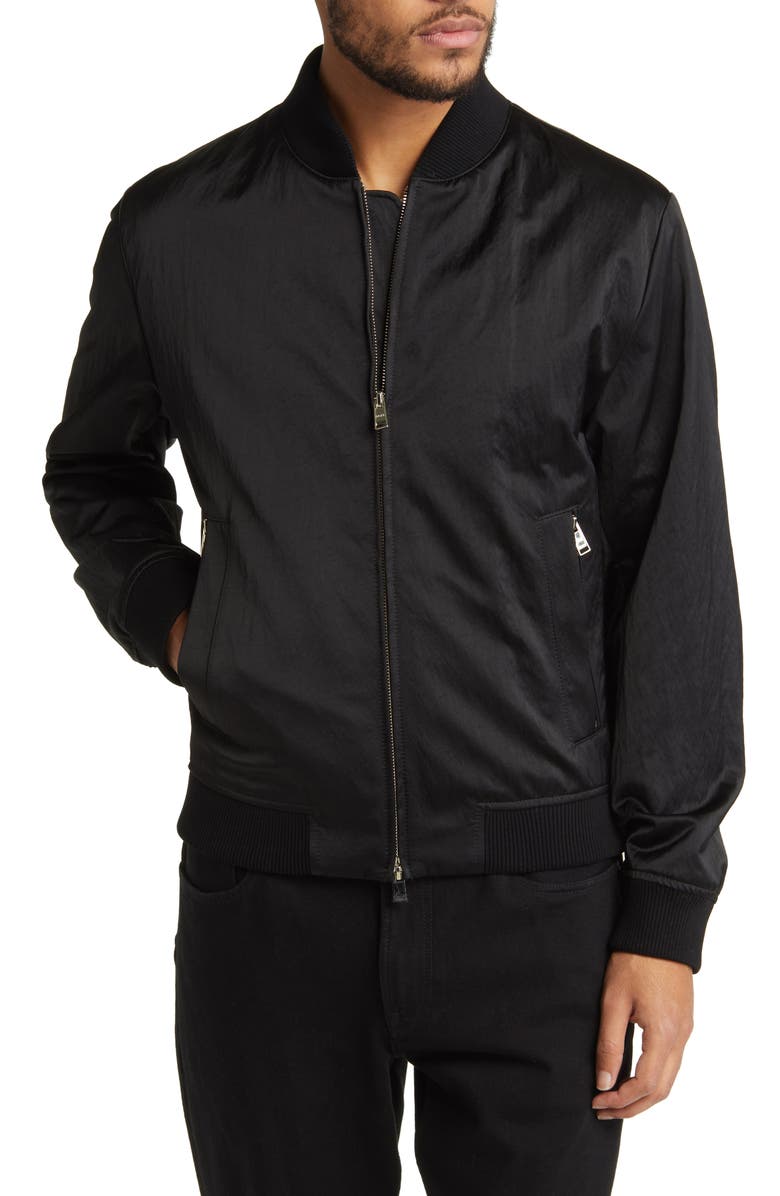 BOSS Hanry Satin Bomber Jacket | Nordstromrack