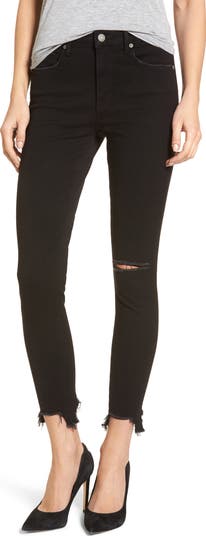 Leith Ripped Step Hem Skinny Jeans | Nordstrom
