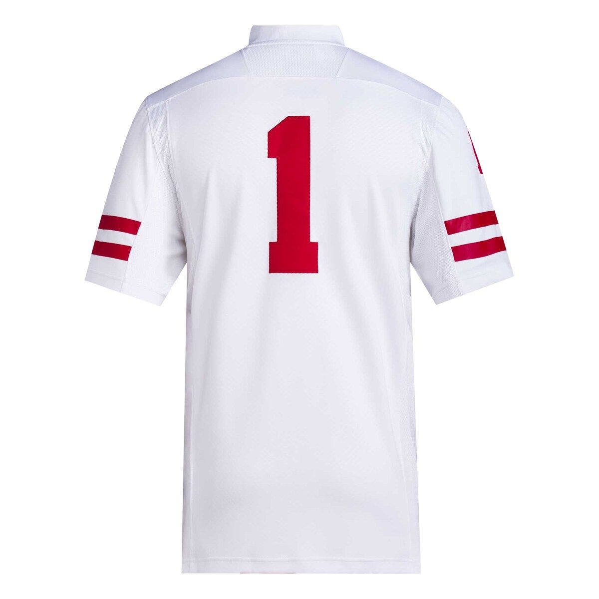 adidas Men's adidas #1 White Nebraska Huskers Premier Football Jersey ...
