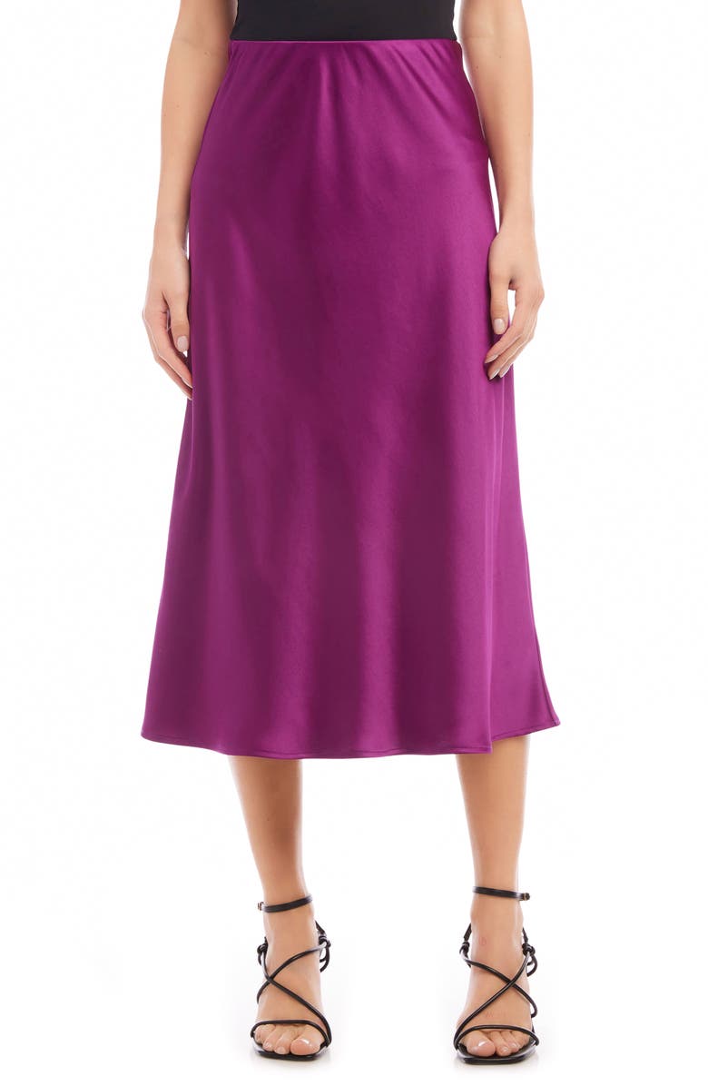 Karen Kane Bias Cut Satin Midi Skirt | Nordstromrack