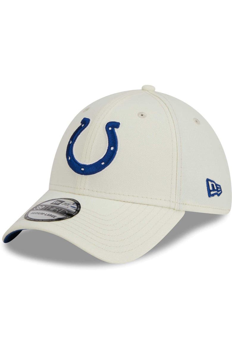 New Era Men's New Era Cream Indianapolis Colts Classic 39THIRTY Flex ...