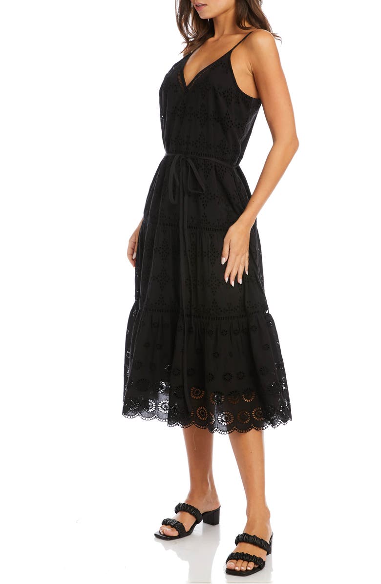 Karen Kane Tiered Eyelet Cotton Sundress | Nordstromrack