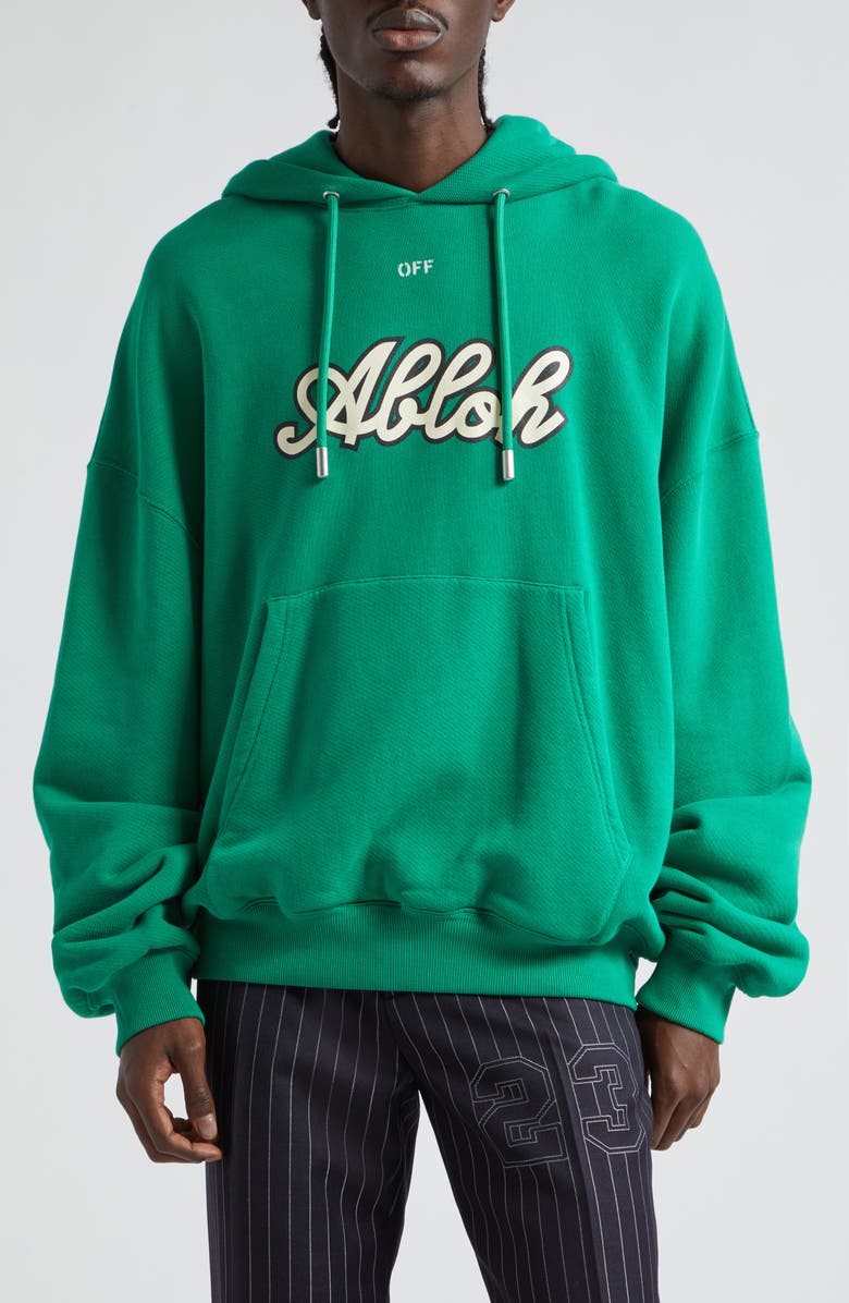 Off-White Oversize Football Logo Graphic Hoodie | Nordstromrack