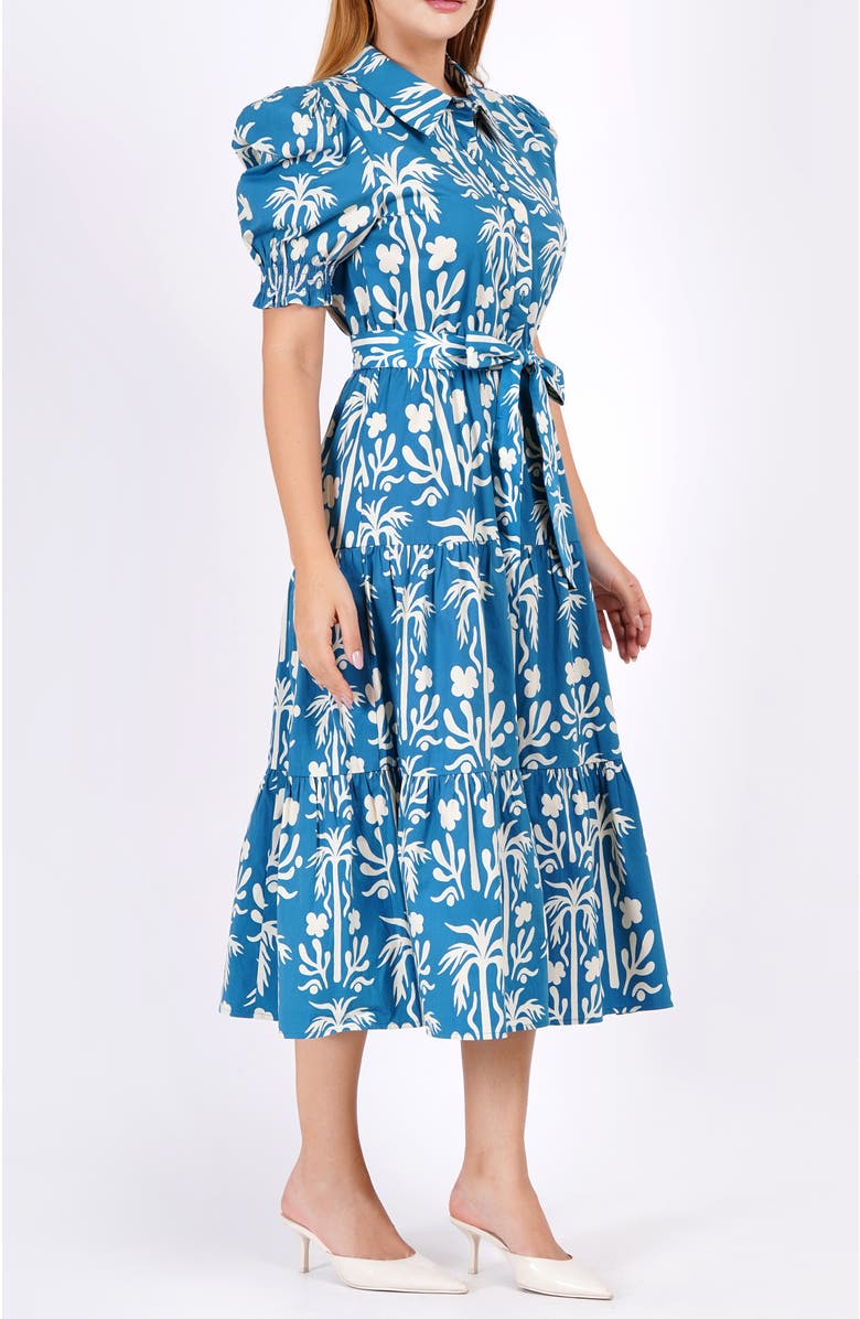 Leota Octavia Puff Sleeve Shirt Dress | Nordstrom