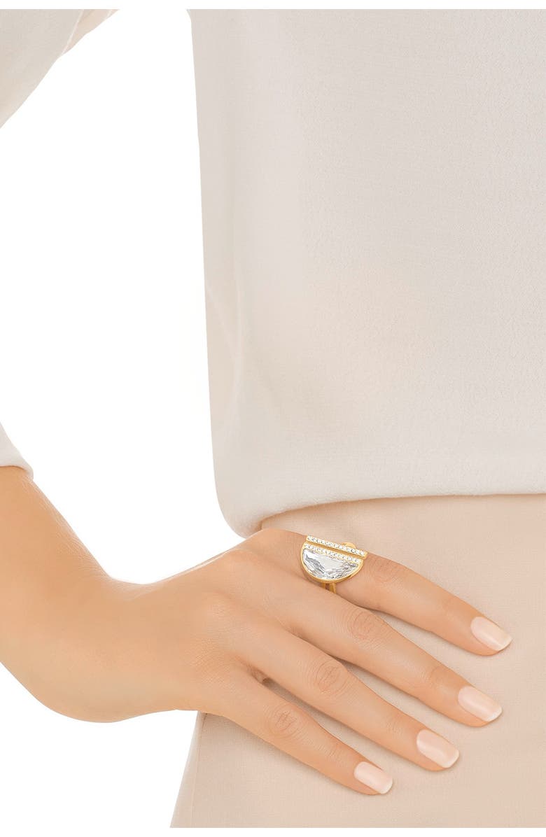 Swarovski Glow Swarovski Crystal Bar & Half Moon Ring - Size 6 ...