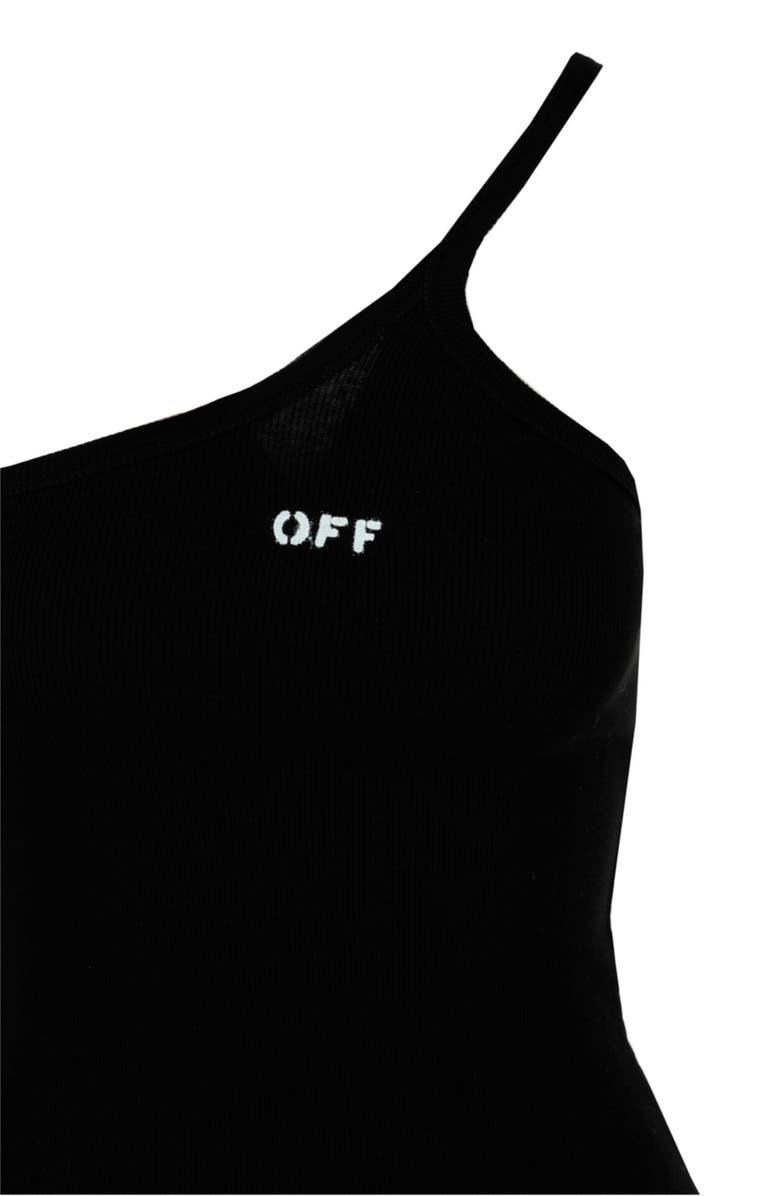 Off-White Logo Stamp Ribbed Asymmetric Camisole | Nordstromrack