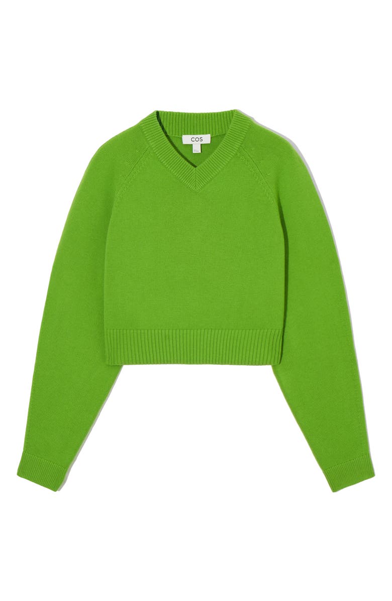 COS V-Neck Crop Wool Sweater | Nordstromrack
