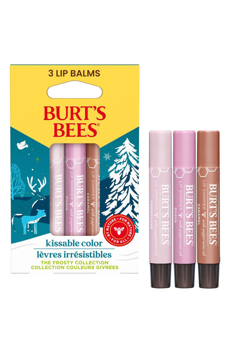 Burt's Bees Kissable Color Frosty Collection Lip Shimmer Gift Set ...