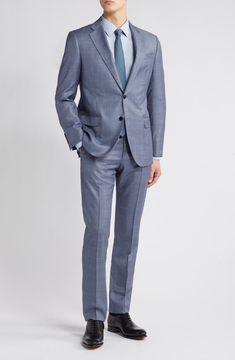 Emporio Armani G-Line Plaid Virgin Wool Suit | Nordstromrack