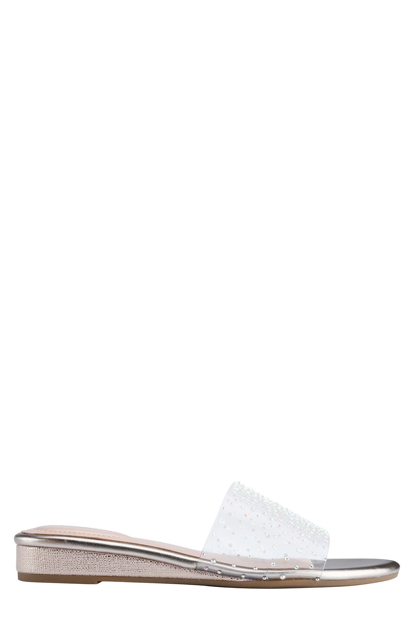 Bandolino Kenzo Clear Embellished Slide Sandal (Women) | Nordstromrack