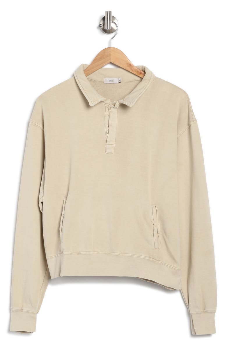 Onia Garment Dye Long Sleeve Stretch Cotton Terry Pullover | Nordstromrack