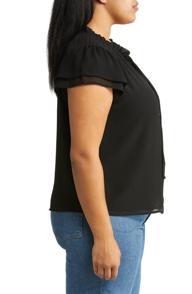 CeCe Smocked Shoulder Ruffle Sleeve Blouse | Nordstromrack