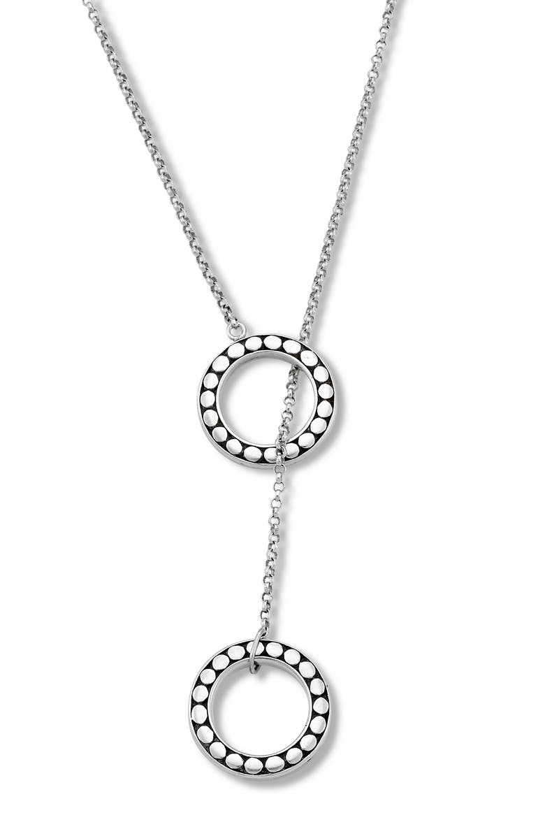 SAMUEL B. Sterling Silver Circle Loop Lariat Necklace | Nordstromrack