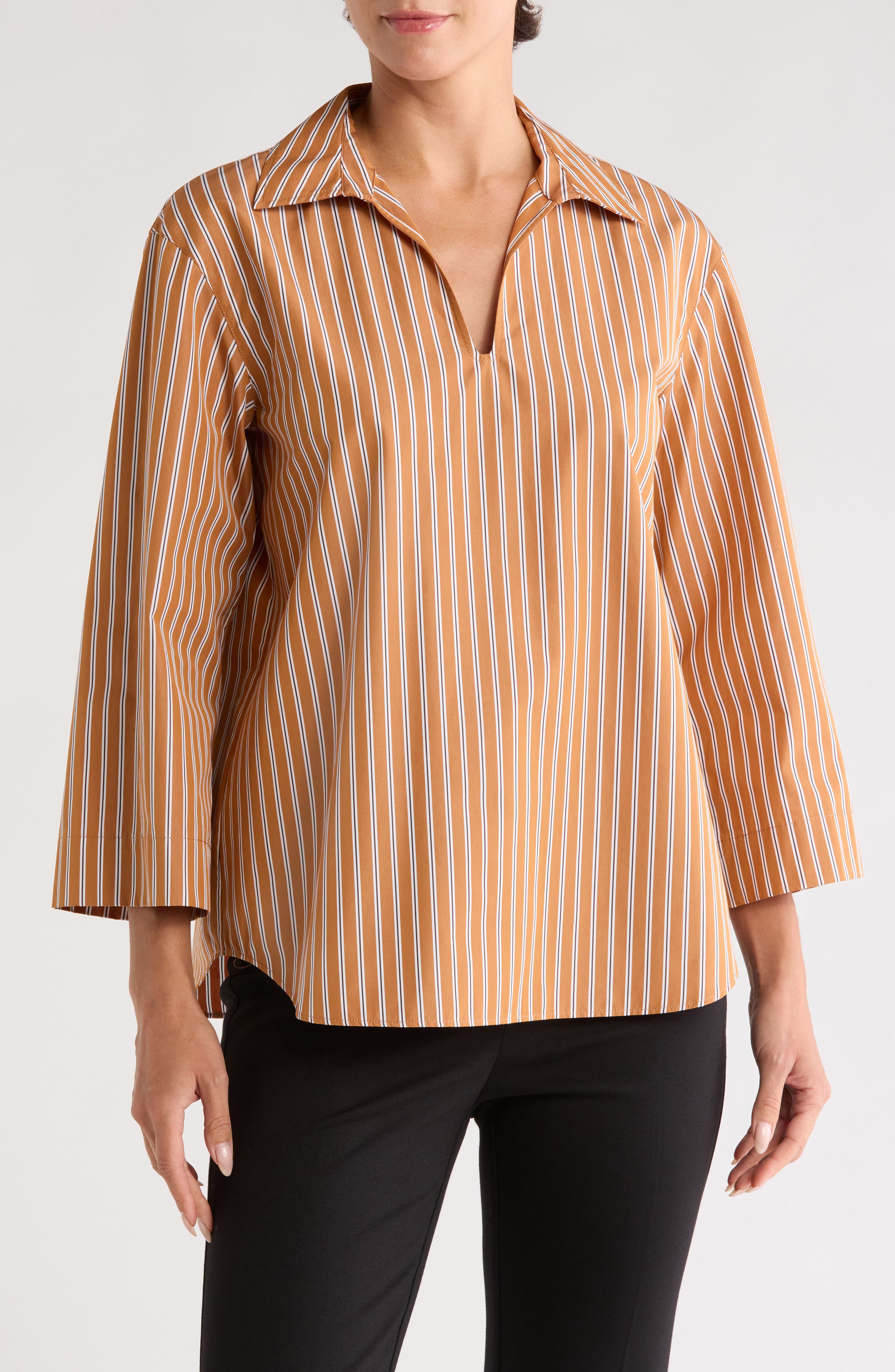 Lafayette 148 New York Pelham Stripe Top | Nordstromrack