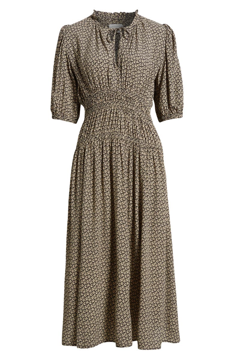 Treasure & Bond Puff Sleeve Drop Waist Midi Dress | Nordstromrack