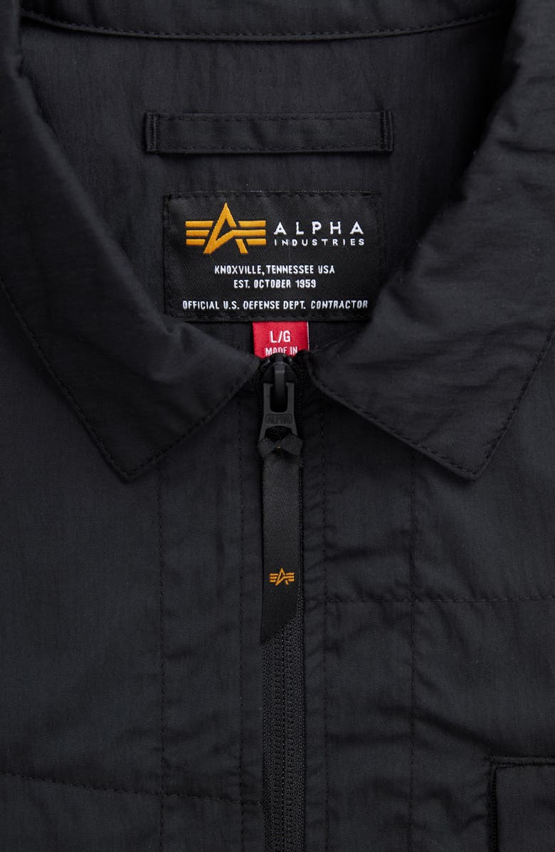 Alpha Industries Short Sleeve Zip-Up Utility Shirt Jacket | Nordstrom