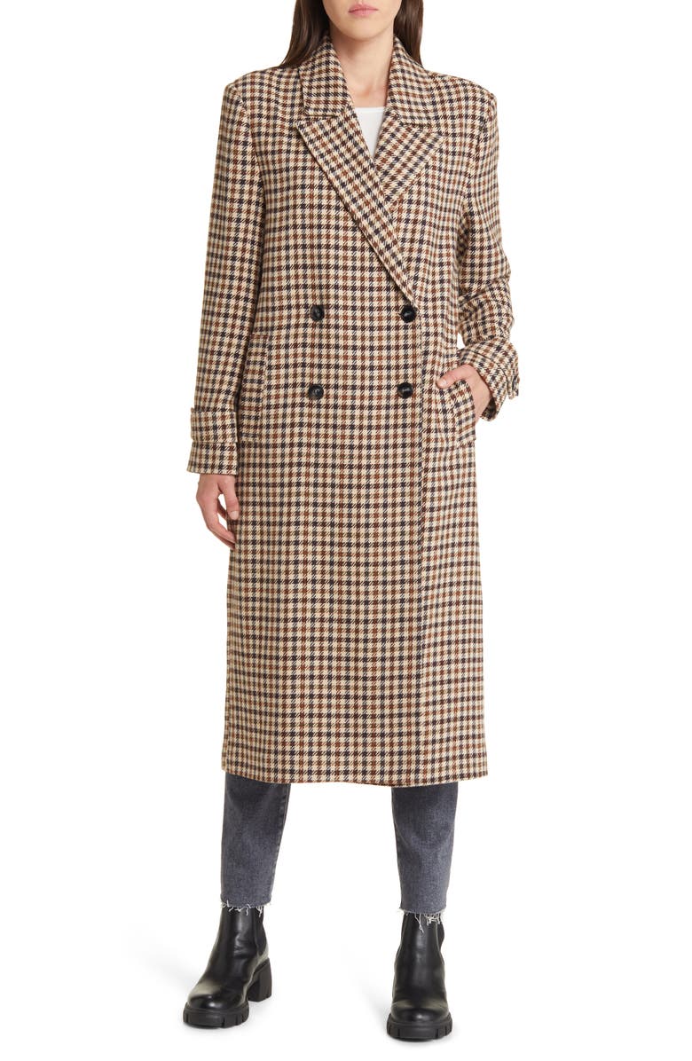 Steve Madden Prince Plaid Double Breasted Coat | Nordstromrack