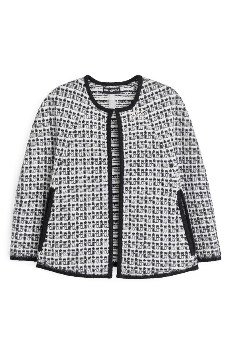 KARL LAGERFELD PARIS Shine Tweed Cape | Nordstromrack