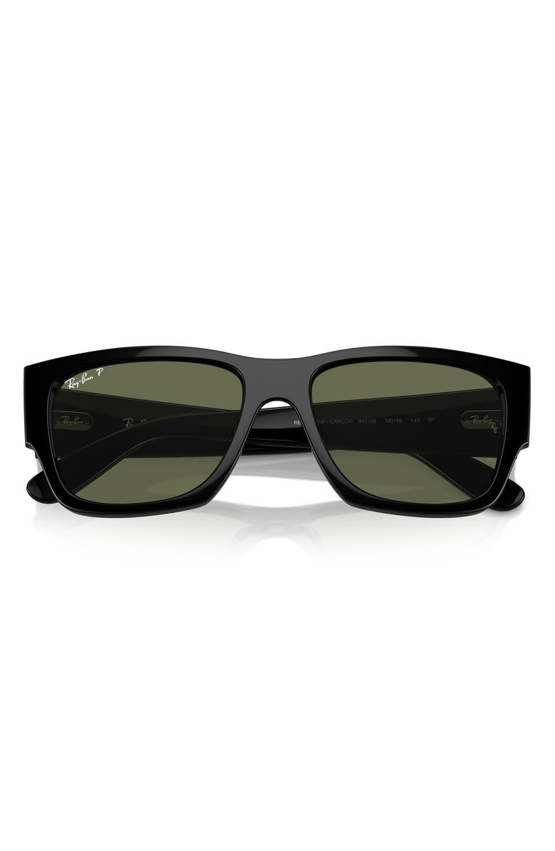 Ray-Ban Carlos 56mm Polarized Rectangular Sunglasses | Nordstrom