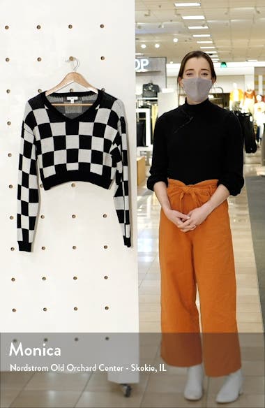 BP. Checkerboard Crop Sweater | Nordstromrack