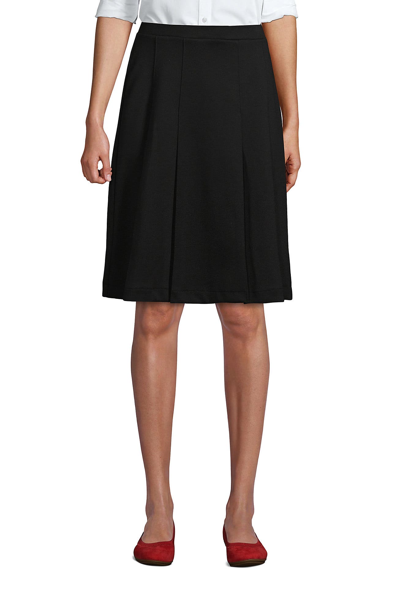 Lands' End School Uniform Ponte Pleat Skirt | Nordstrom