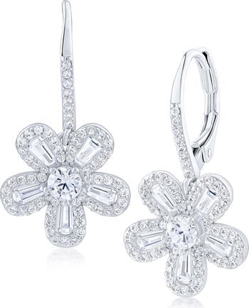 CZ by Kenneth Jay Lane Cubic Zirconia Flower Drop Earrings | Nordstromrack