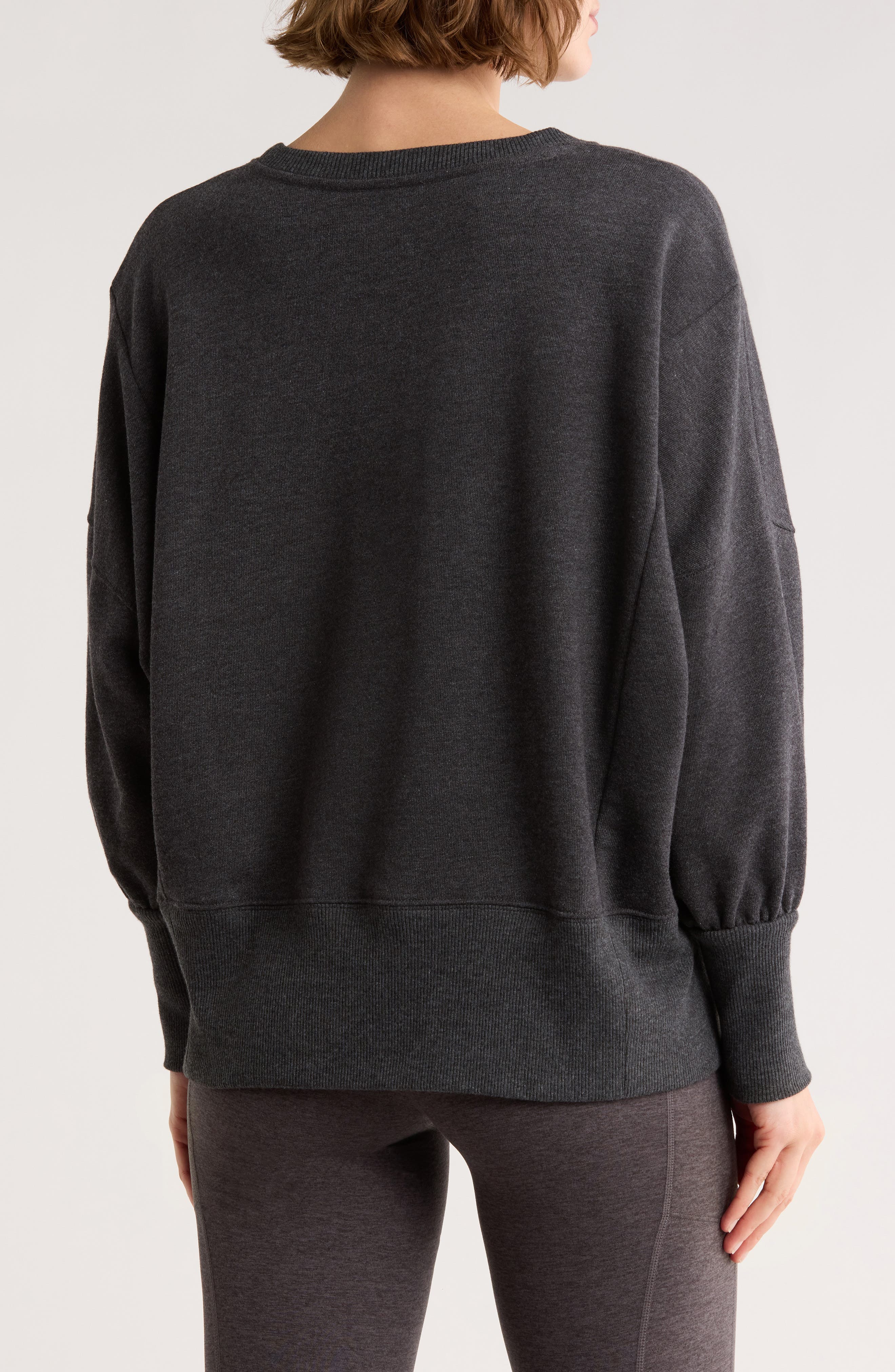 Z by Zella Wind Down Terry Volume Crewneck Sweatshirt | Nordstromrack