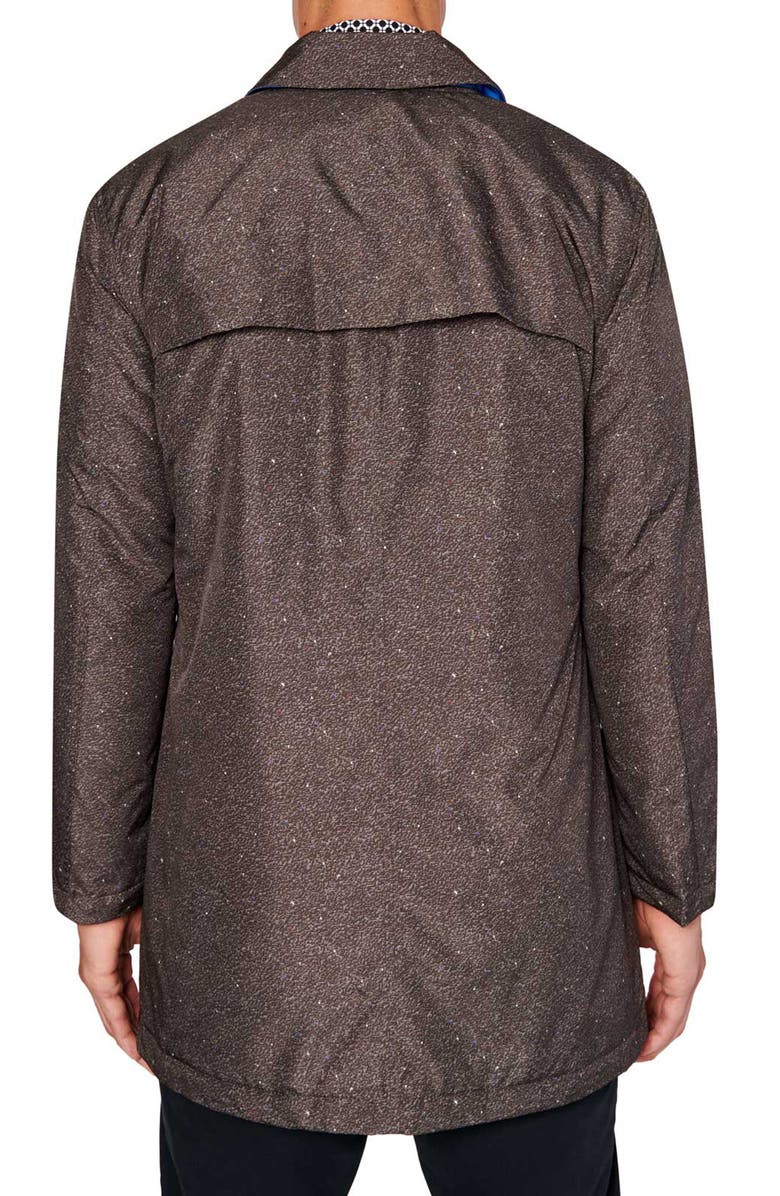 Tallia Black Texture Dot Trench Coat | Nordstromrack