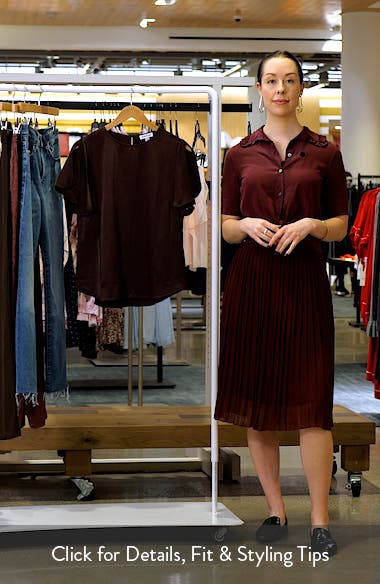 Flutter Sleeve Satin Top (Women) | Nordstromrack