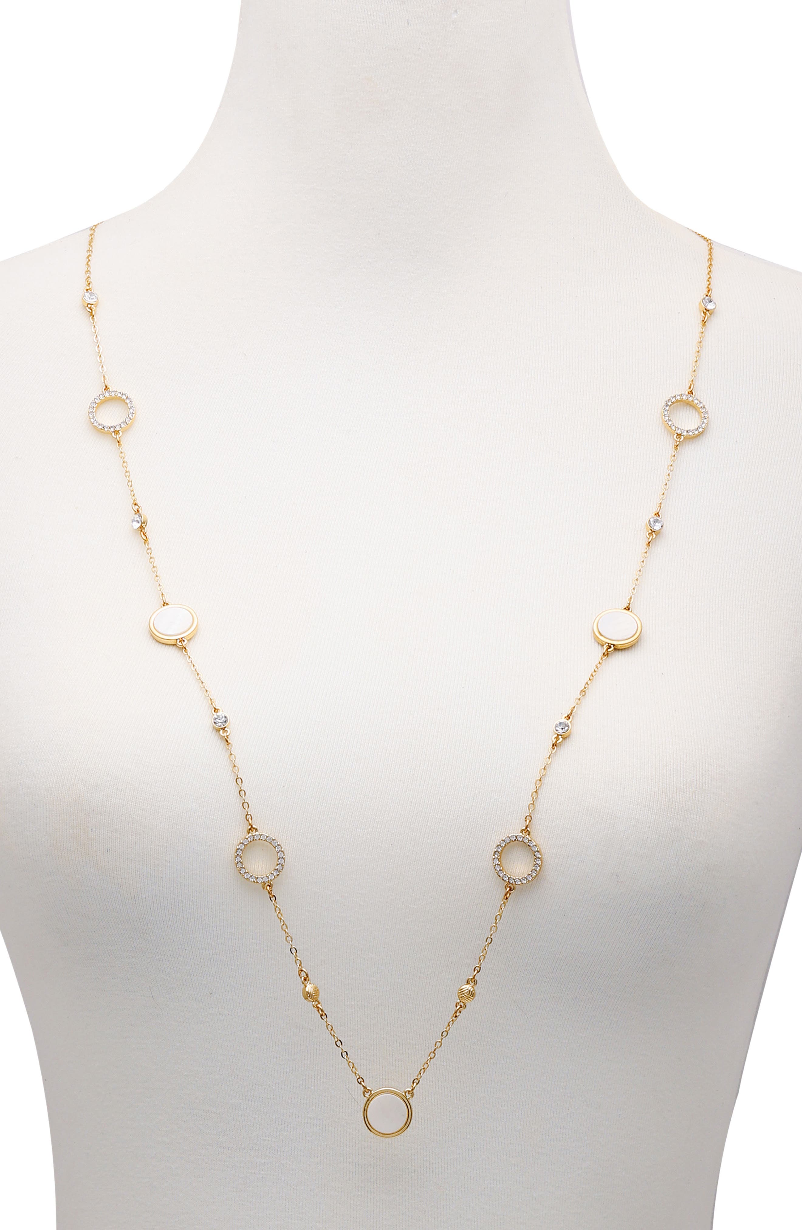 T Tahari Crystal Station Necklace | Nordstromrack