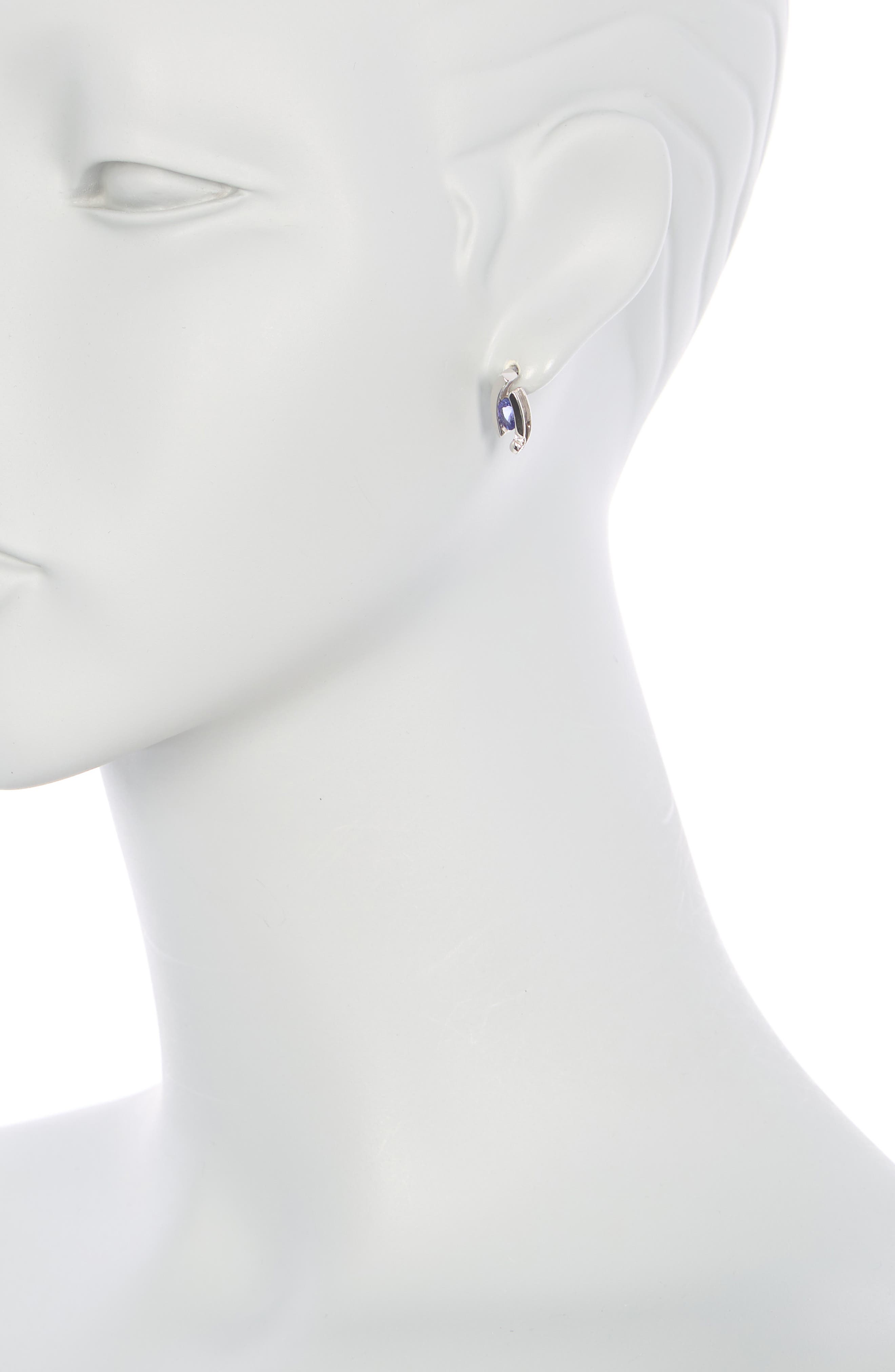 SUZY LEVIAN 14K White Gold Diamond & Tanzanite Stud Earrings ...