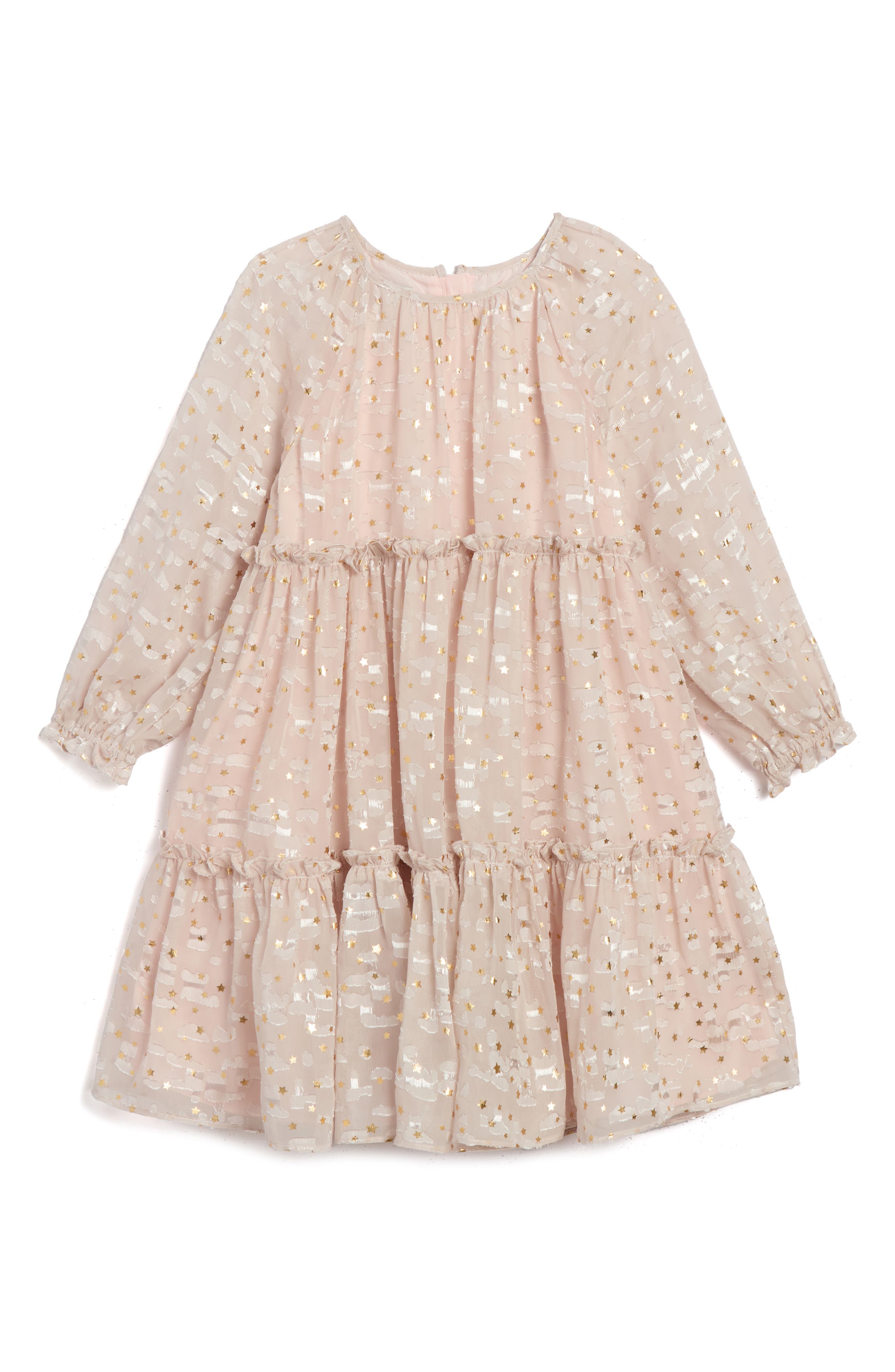 Kids' Star Print Long Sleeve Dress (Women) | Nordstromrack
