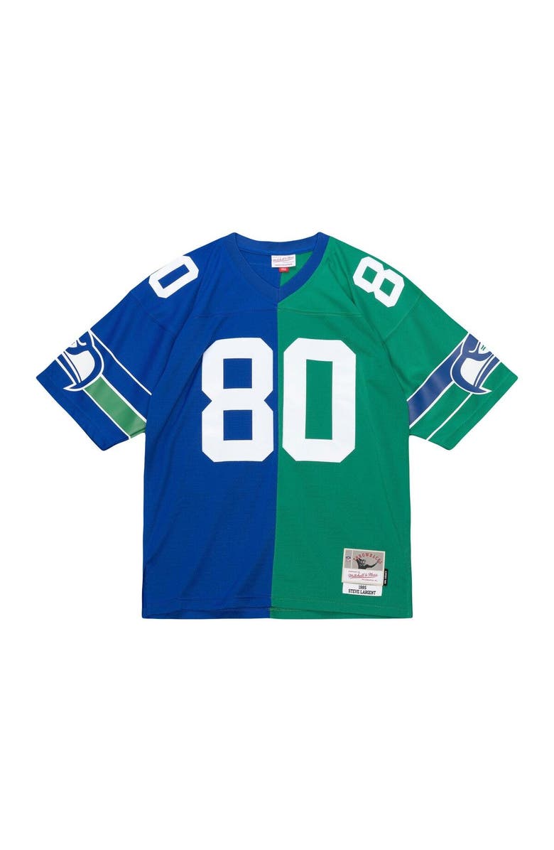 Mitchell & Ness Men's Mitchell & Ness Steve Largent Royal/Green Seattle ...