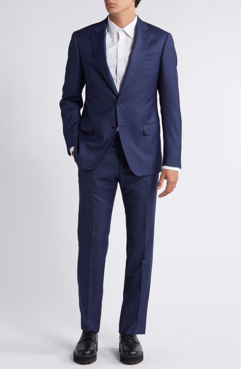 Emporio Armani Blue Mélange Wool Suit | Nordstromrack